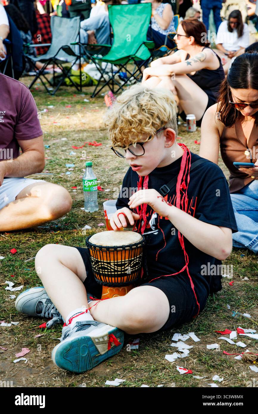 Festival goers at Lazydays Festival 2025, Southend-on-Sea, Essex ...