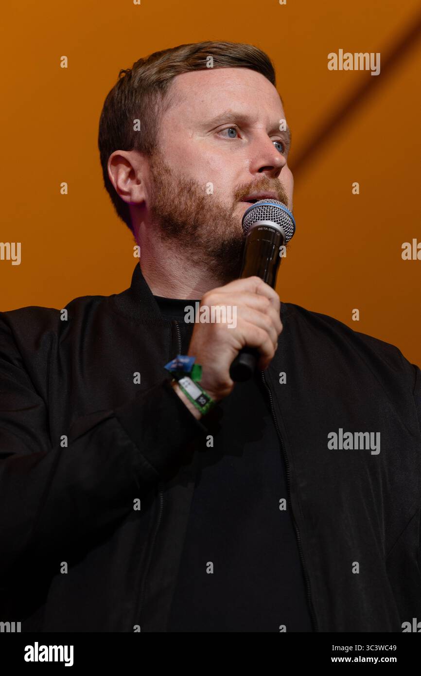 Southwold, UK, 27 July, 2025. Latitude Festival 2025. Pictured left to ...