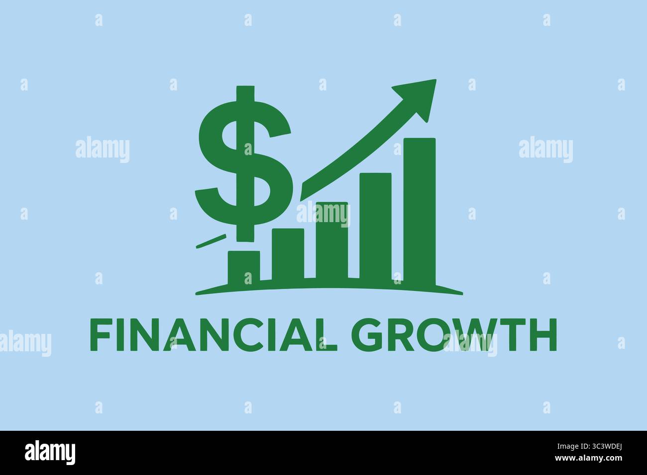 Green dollar sign and rising bar graph symbolizing financial growth and ...