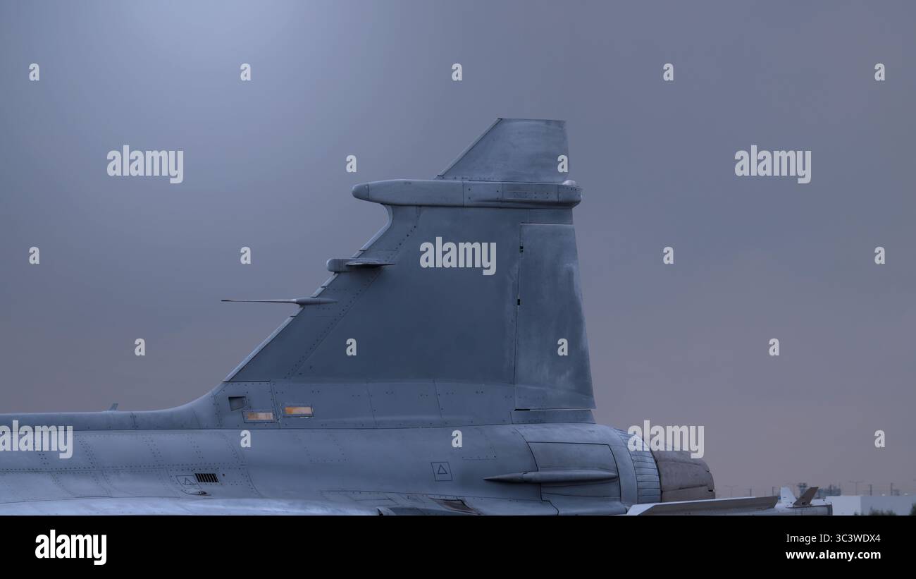 Close up of modern aircraft military fighter jet. Close up Jet parts ...
