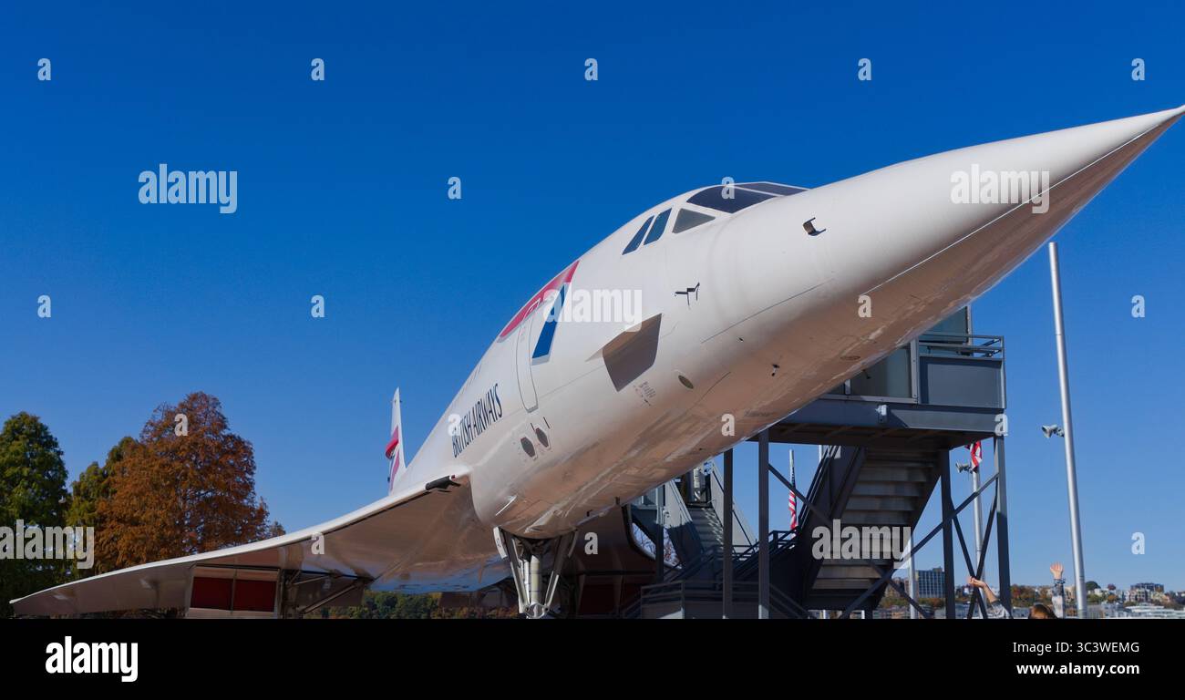 concorde plane from outside at usa Stock Photo - Alamy