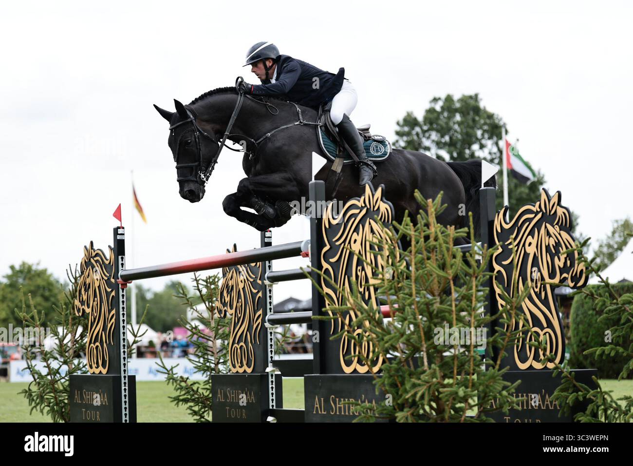 Hassocks, UK. 27 July, 2025. Robert Whitaker of Great Britain riding ...
