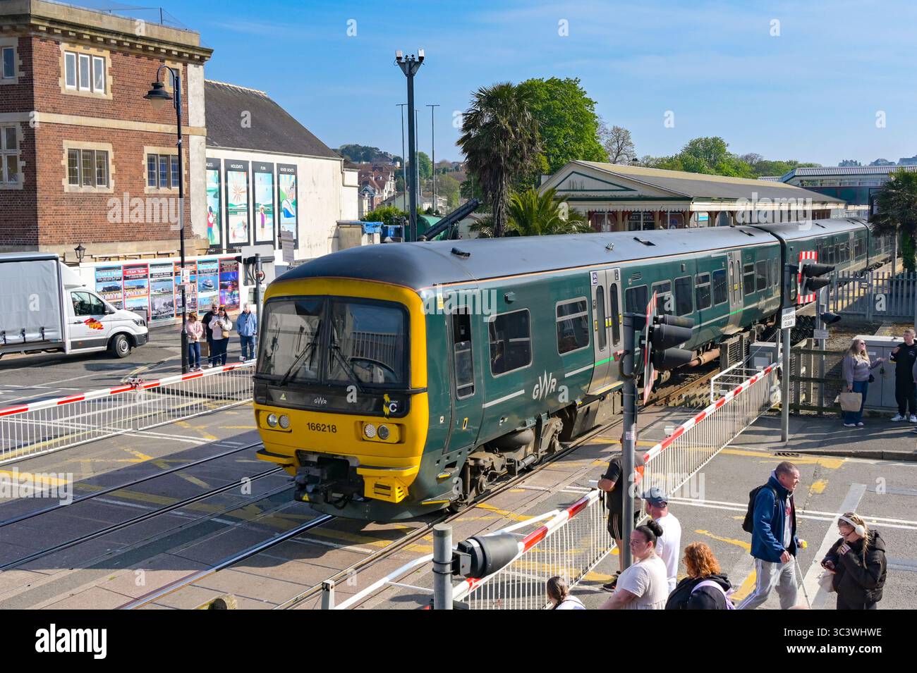 Paignton, Devon, England, UK - 24 April 2025: Class 166 diesel commuter ...