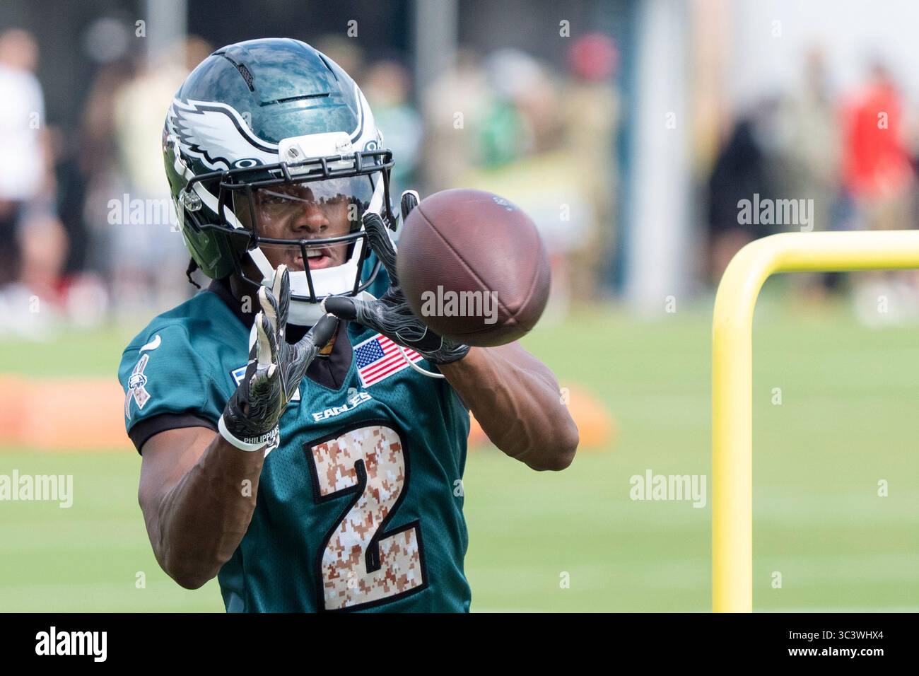 Philadelphia Eagles' Jahan Dotson in action during practice at NFL ...