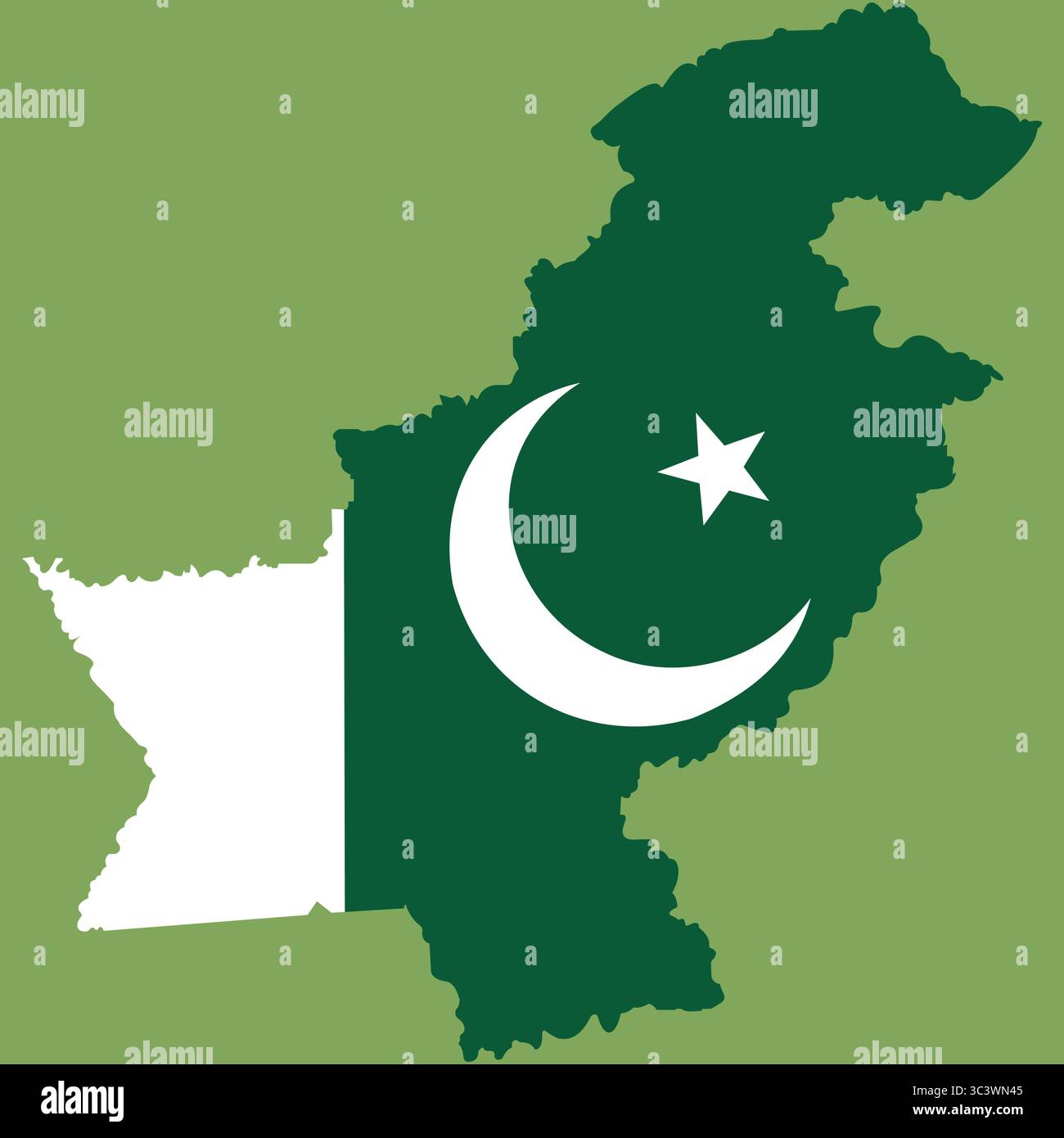 "Stylized Map of Pakistan Stock Vector Image & Art - Alamy