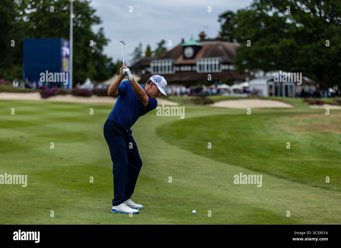 Justin Leonard on the 18th hole during day four of the ISPS HANDA ...