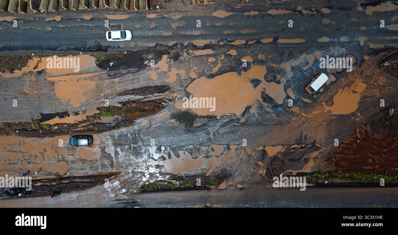RAIGAD, INDIA - JULY 27: The condition of the Mumbai-Goa Highway, also ...