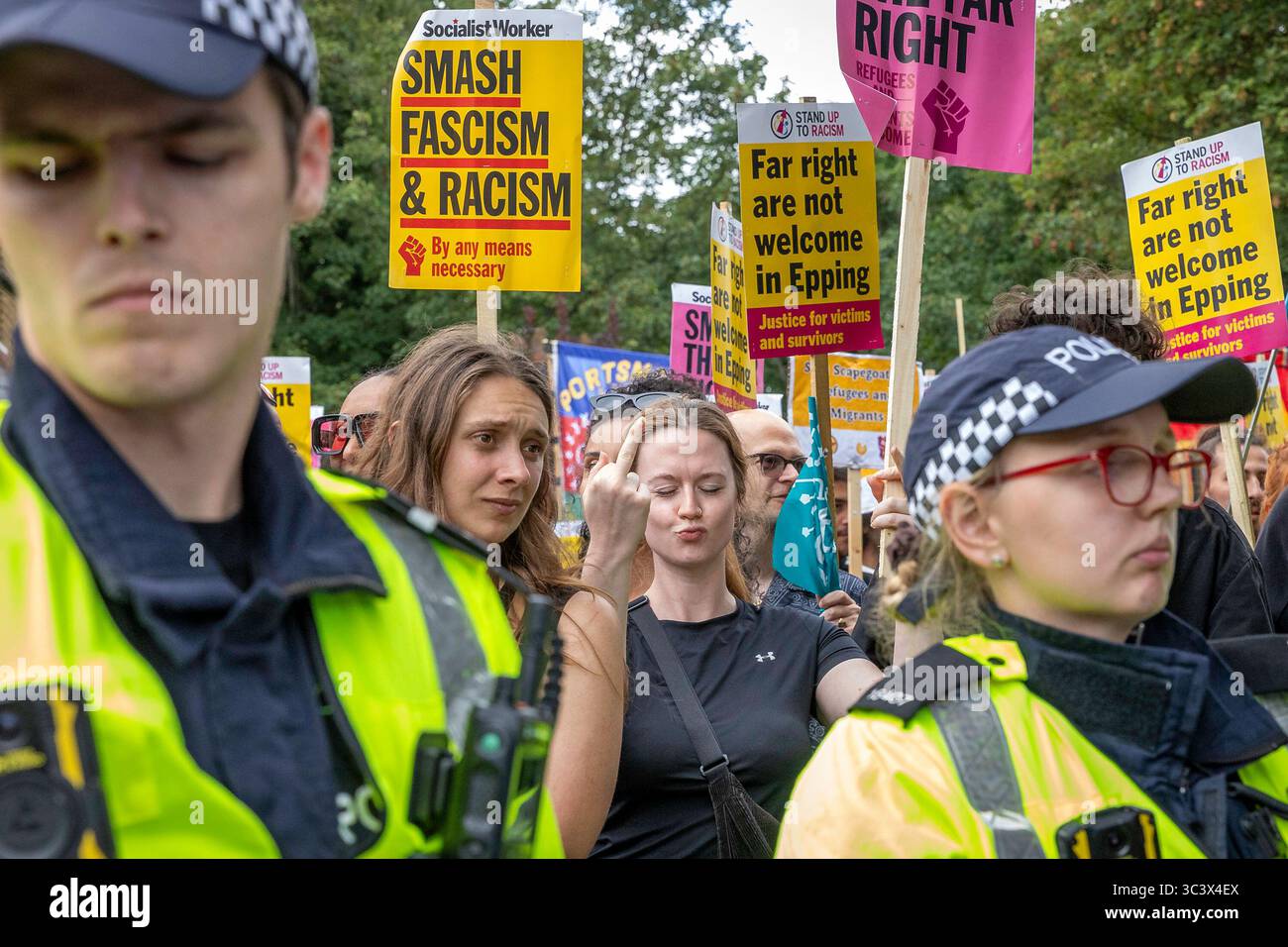 Epping protest july 2025 hi-res stock photography and images - Alamy