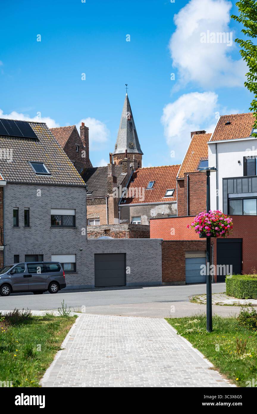 The brick stone church of Zeebrugge, West Flanders, Belgium 7 July 2025 ...