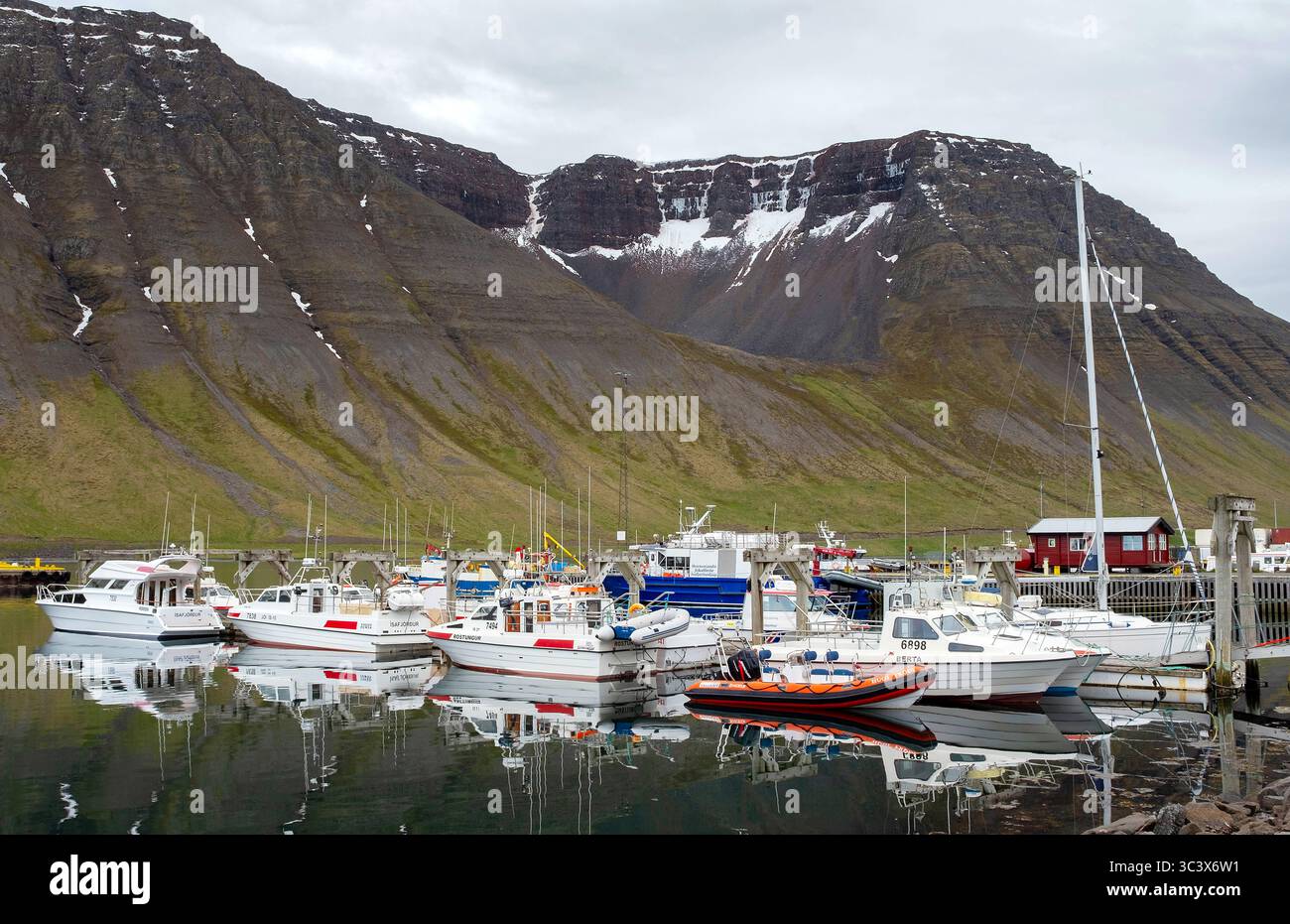 June 08, 2025: The Isafjordur harbor, Isafjordur, Westfjords, Iceland ...