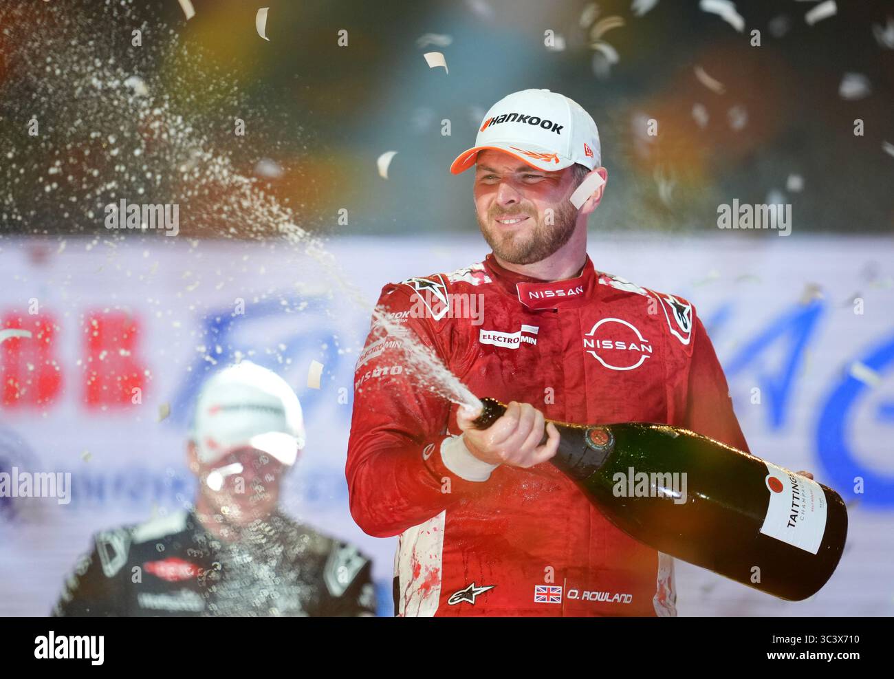 Oliver Rowland of Team Nissan celebrates being crowned World Champion ...