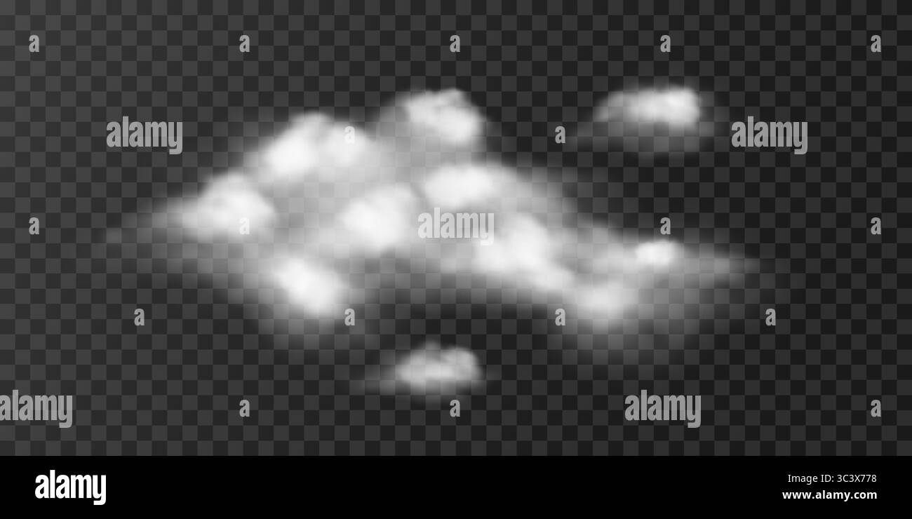 Realistic smoke fog clouds overlay Stock Vector Images - Alamy