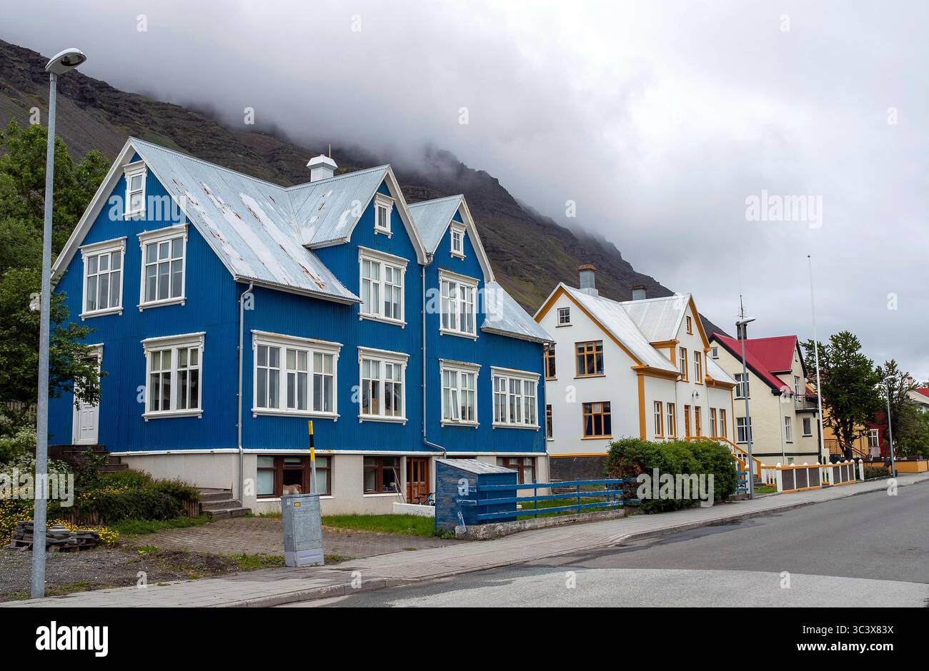 June 26, 2025: Isafjordur is the largest town in the Westfjord region ...