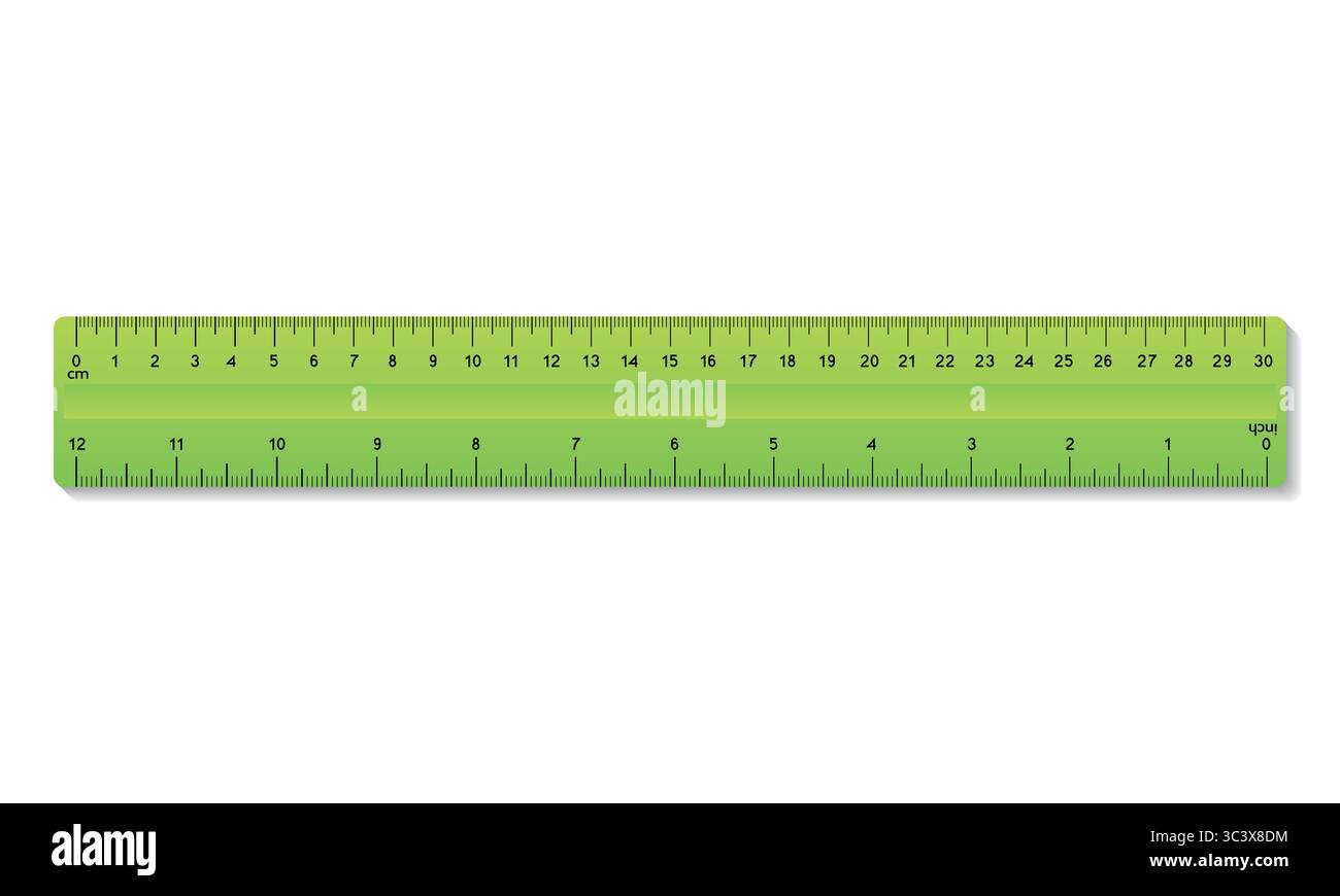 30 centimeters and 12 inches ruler measurement tool with numbers scale ...