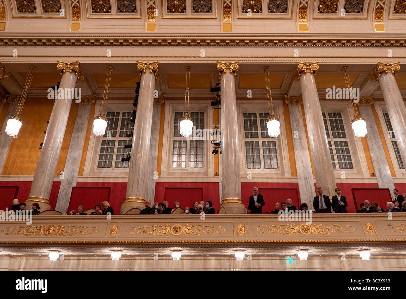 Konzerthaus Vienna’s Great Hall, filled with audience, showcasing side ...