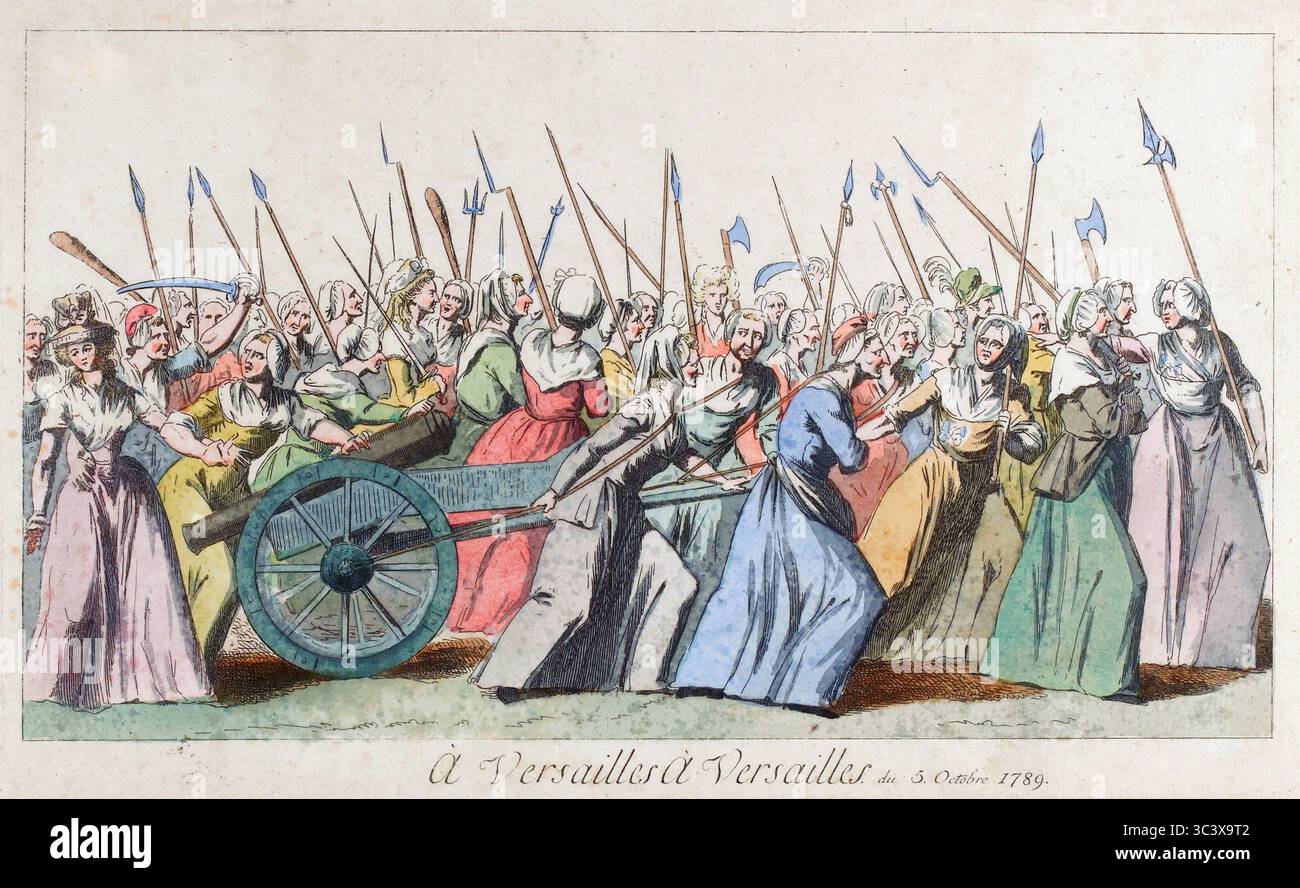 A Versailles, à Versailles on 5 October 1789. French revolution ...