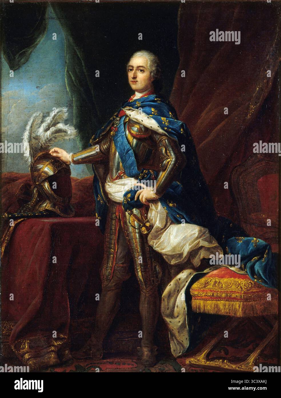 Carle Van Loo. 18th century French Portrait of Louis XV roi de France ...