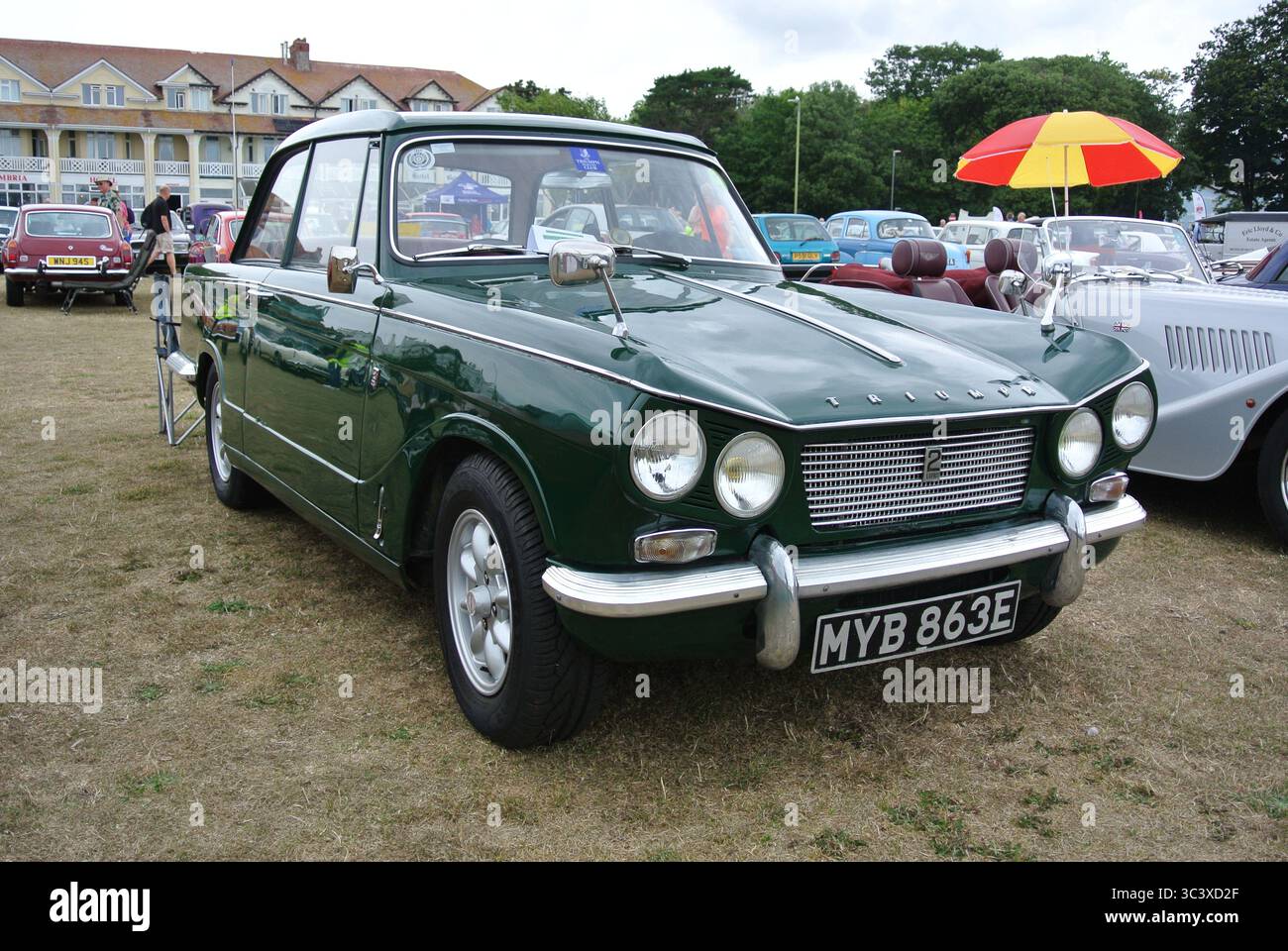 A 1967 Triumph Vitesse parked on display at the English Riviera classic ...