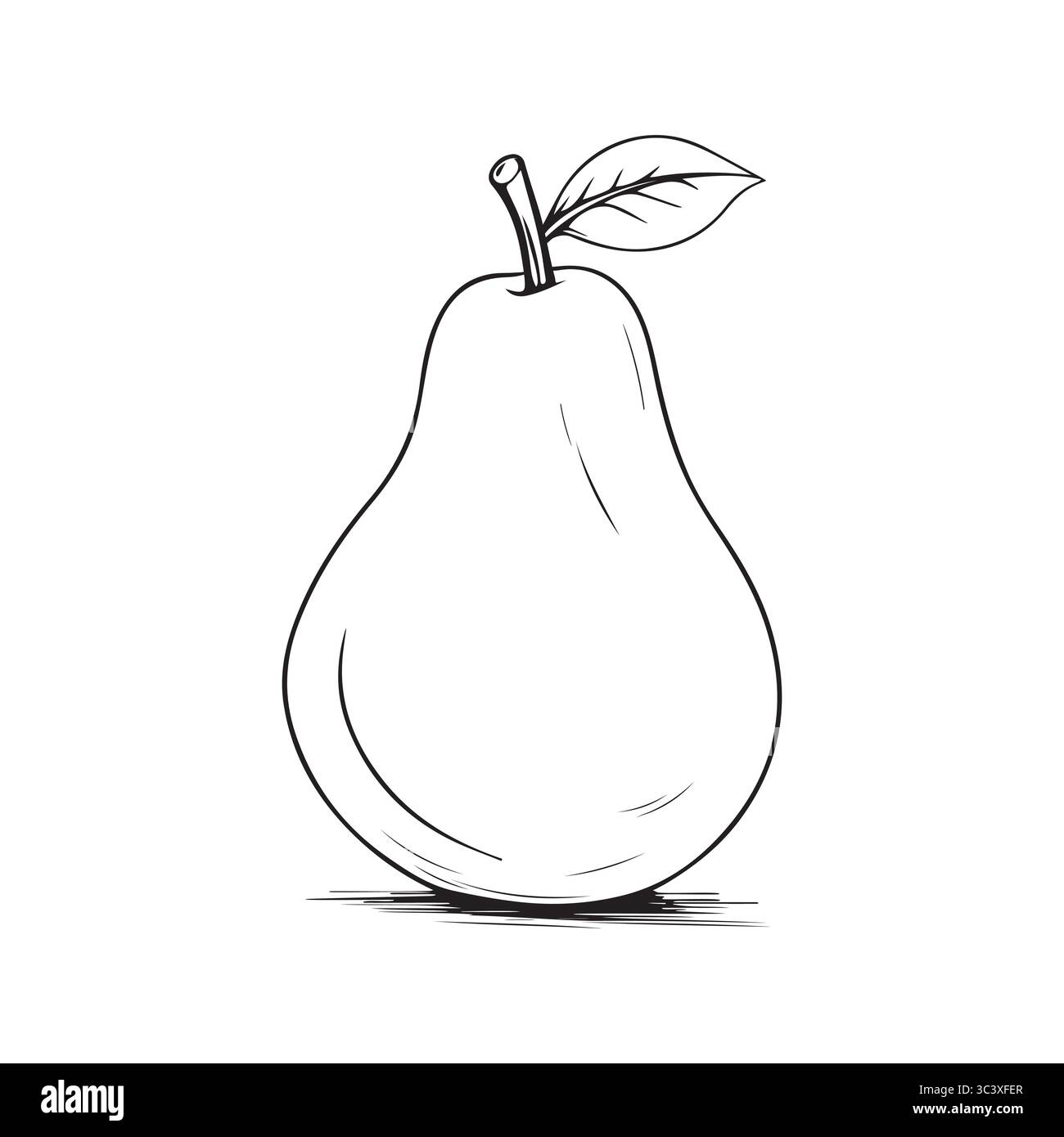 Pear hand drawn doodle Stock Vector Images - Alamy