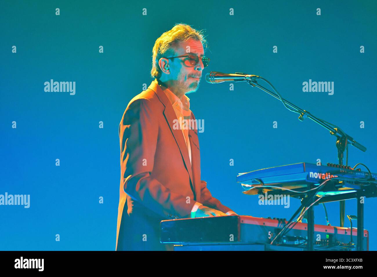 Spain singer Xoel Lopez performs during the concert at the Teatro Real ...