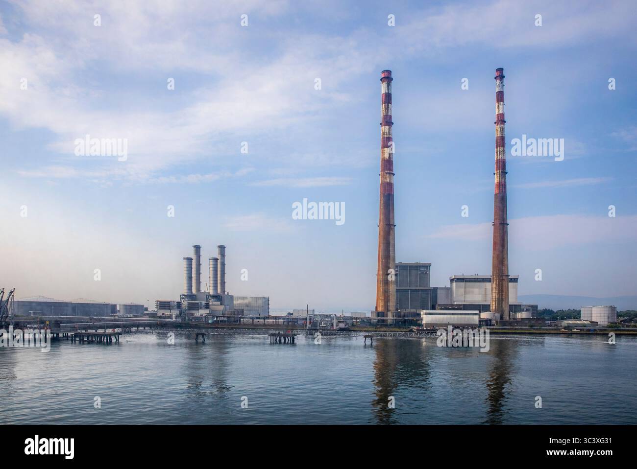 twin chimneys dublin Stock Photo - Alamy