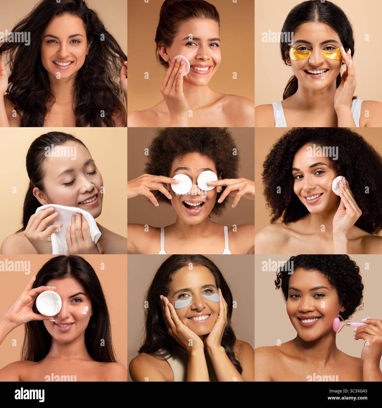 Collage beauty routines featuring hi-res stock photography and images ...