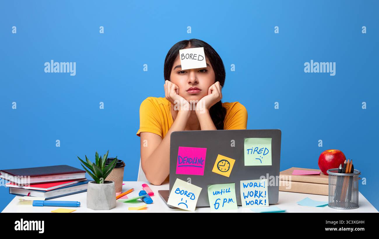 Indian woman sticky notes hi-res stock photography and images - Alamy