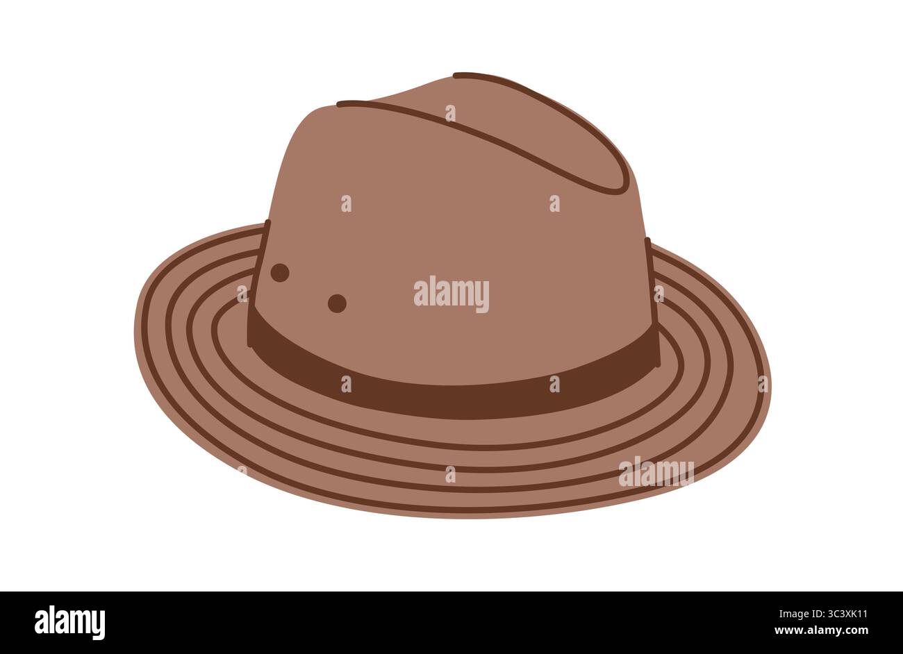 Safari Hat with band. Head Fashion accessory cap with wide brim with ...