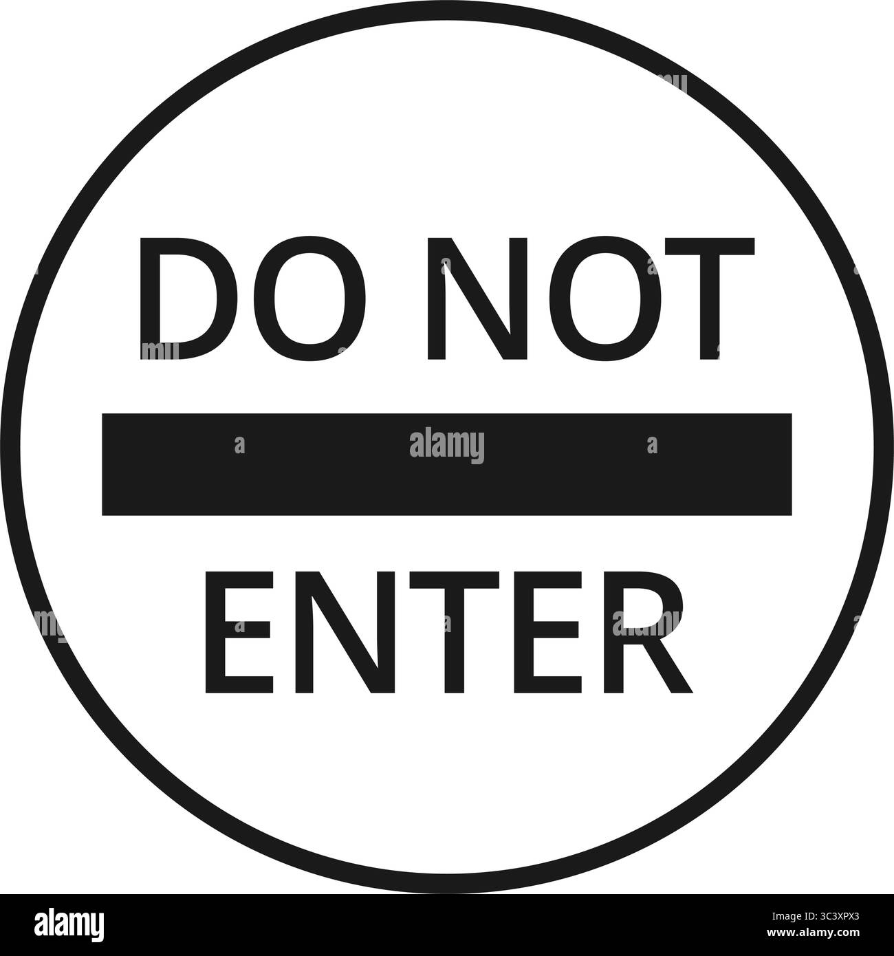 Round do not enter symbol icon outline vector Stock Vector Image & Art ...