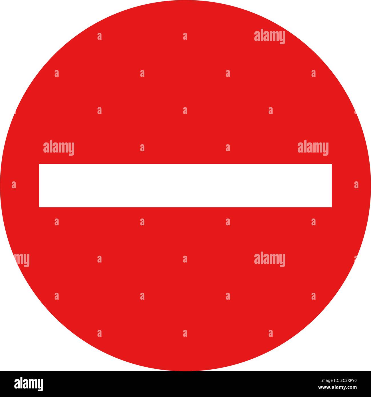Red white wrong way Stock Vector Images - Alamy