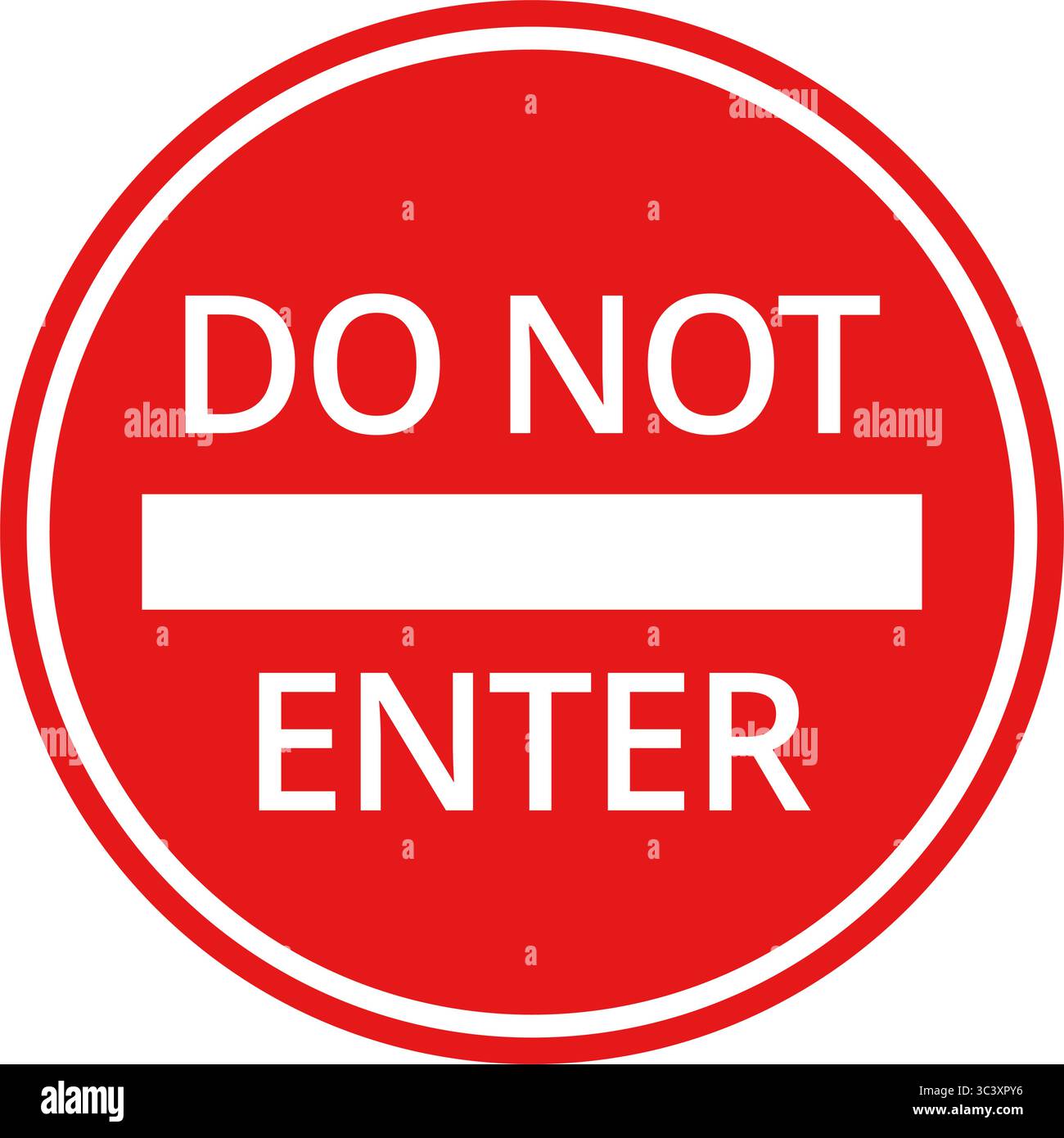 Red and white do not enter symbol icon vector Stock Vector Image & Art ...