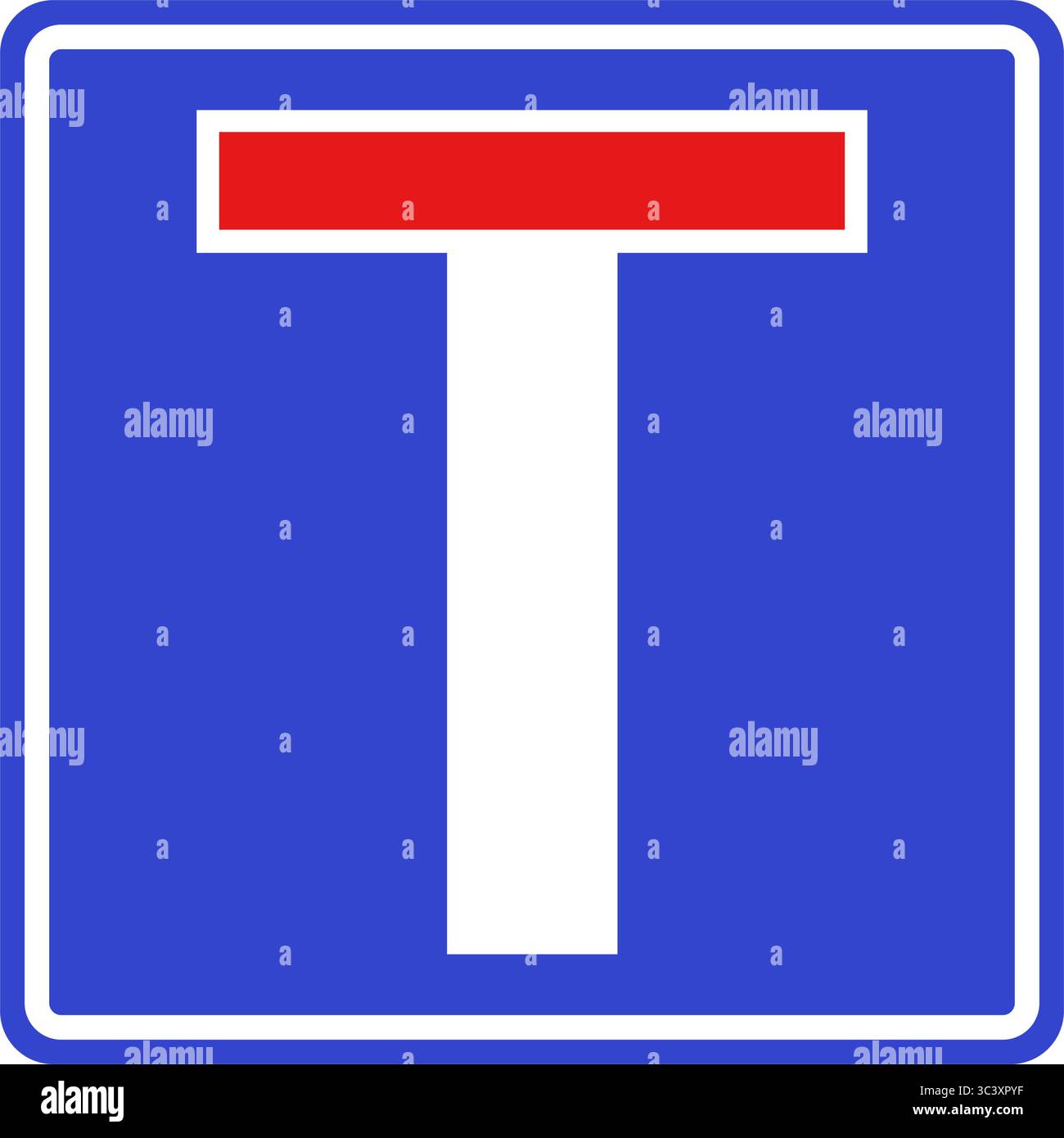 European style dead end road sign symbol vector illustration Stock ...