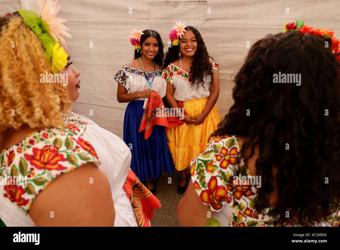 Indigenous and Afro-descendant women from the Sirenas Cimarronas dance ...