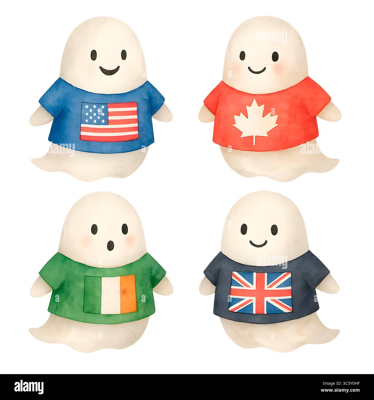 Painted ghosts Cut Out Stock Images & Pictures - Alamy