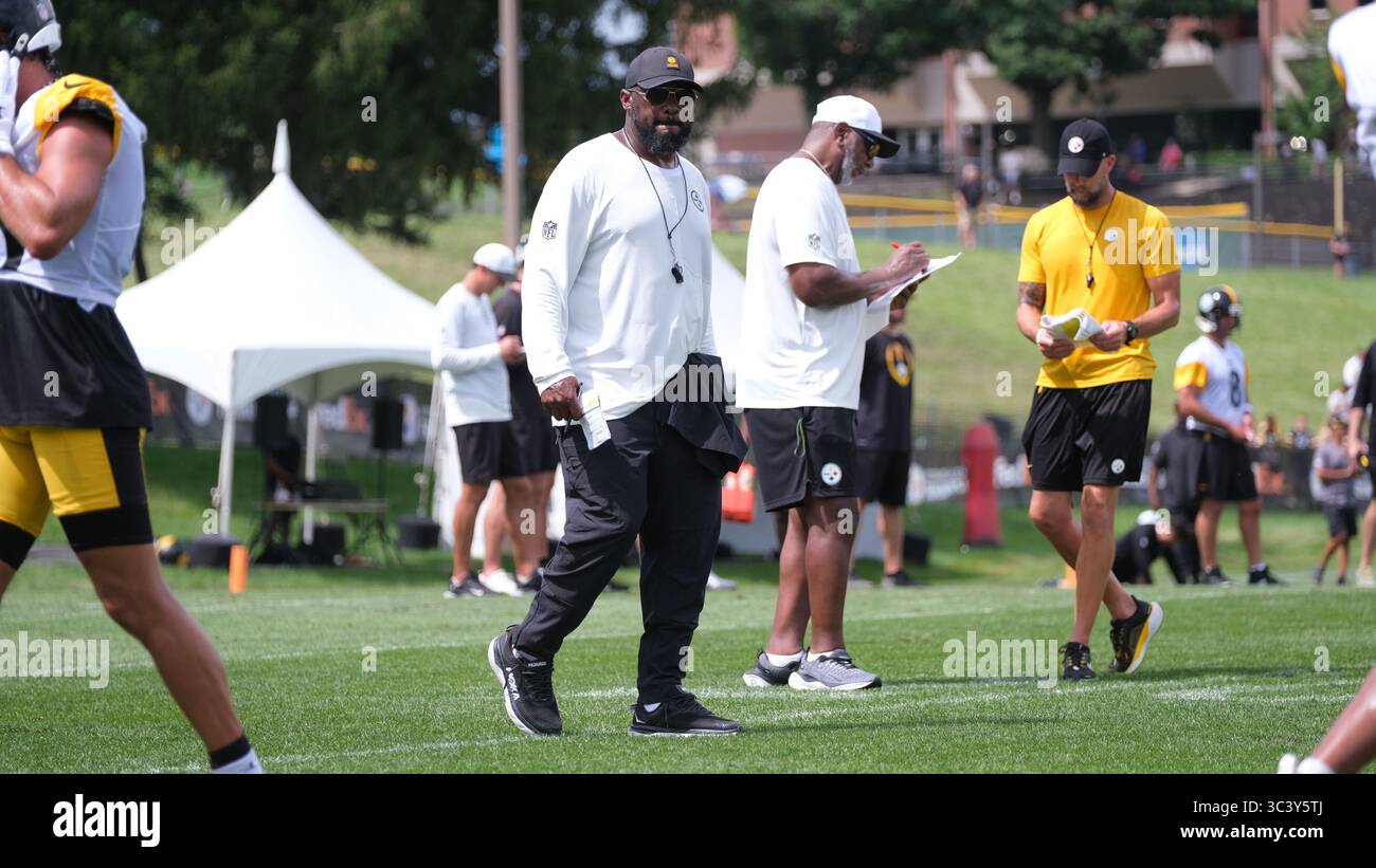 July 27, 2025: Head Coach Mike Tomlin during the 2025 Steelers Training ...
