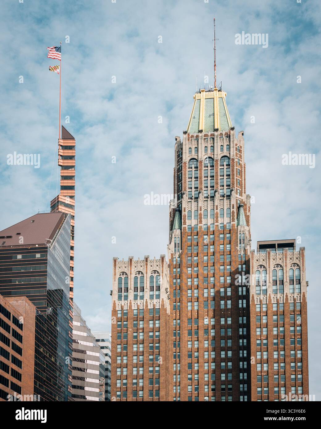 The 10 Light Street building, in downtown Baltimore, Maryland Stock ...