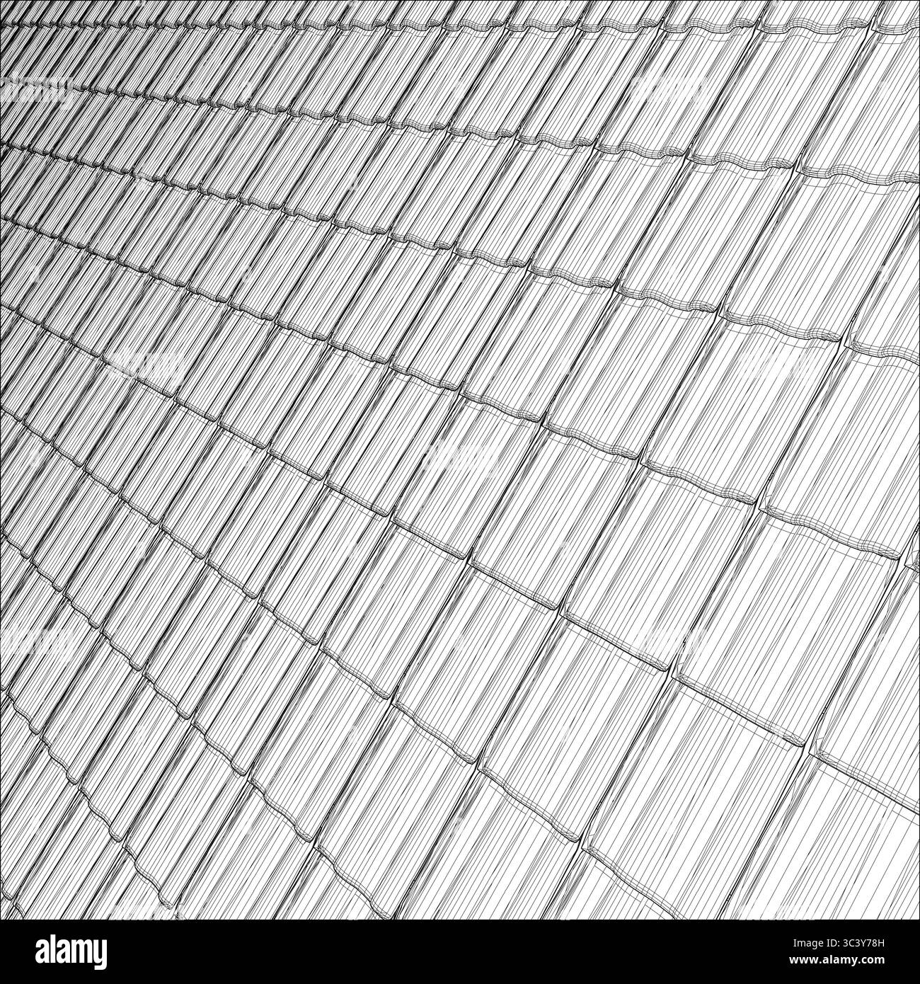 Tile Roof Vector. Illustration Isolated On White Background. A Vector ...