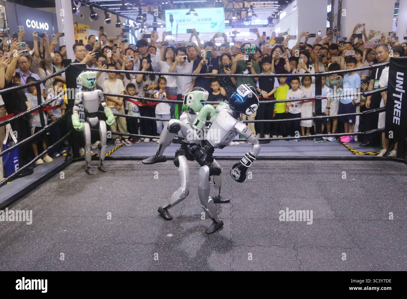 SHANGHAI, CHINA - JULY 27, 2025 - The humanoid robot Unitree G1 ...