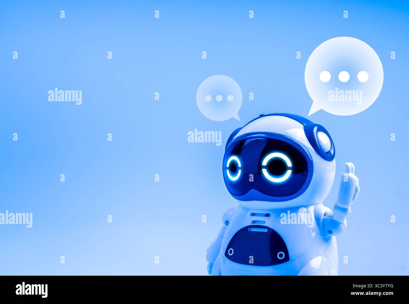 Blue bot icon isolated on hi-res stock photography and images - Alamy