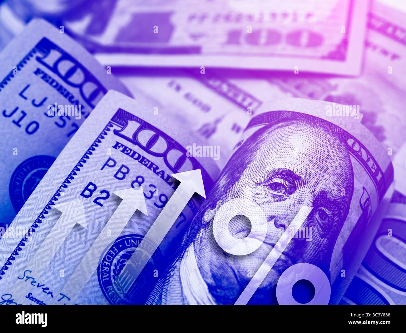 Money interest rates dollar benjamin franklin hi-res stock photography ...