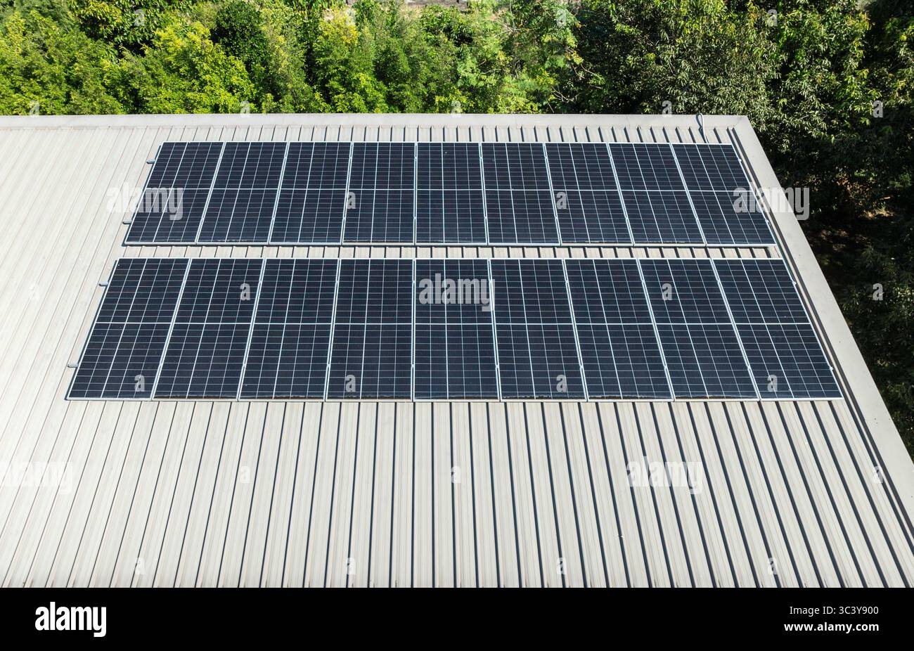 Photovoltaic roof panels on circular hi-res stock photography and ...