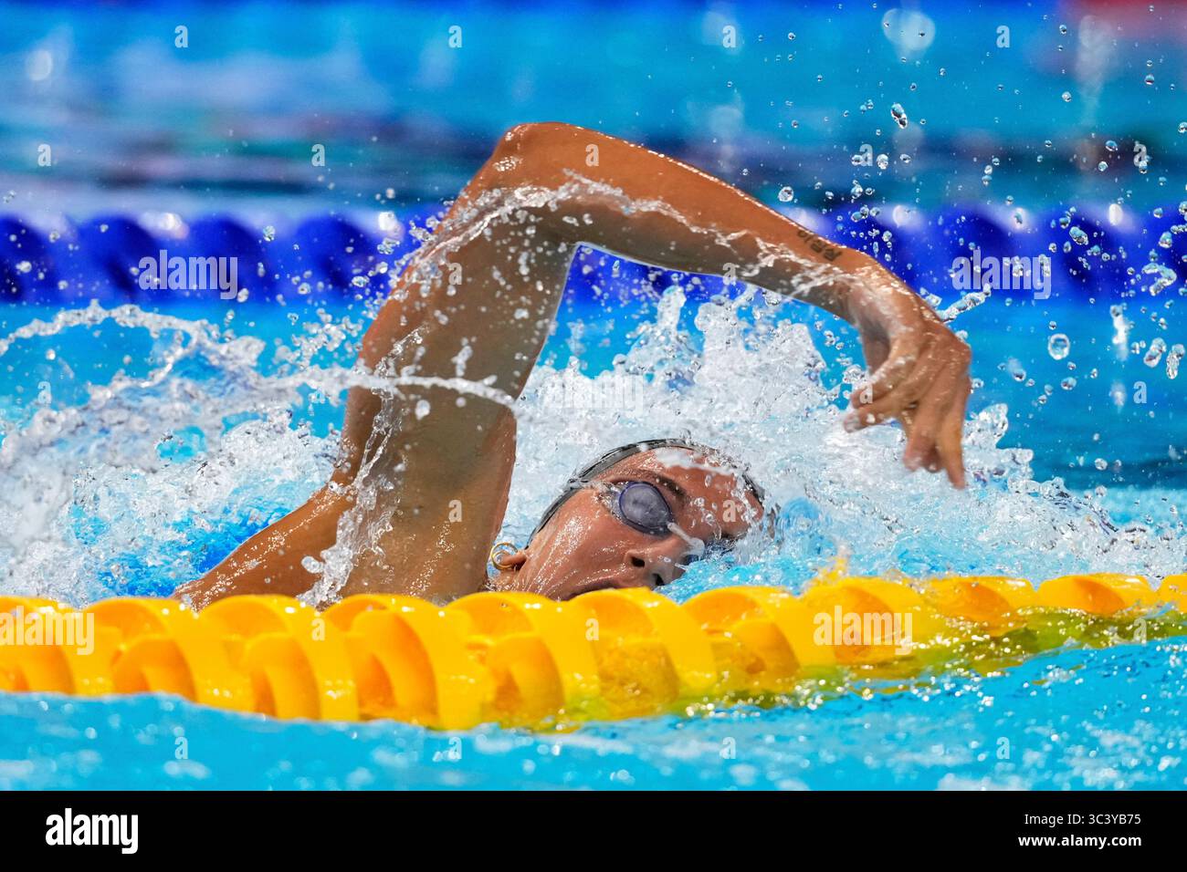Simona Quadarella of Italy competes in the women's 1500-meter freestyle ...