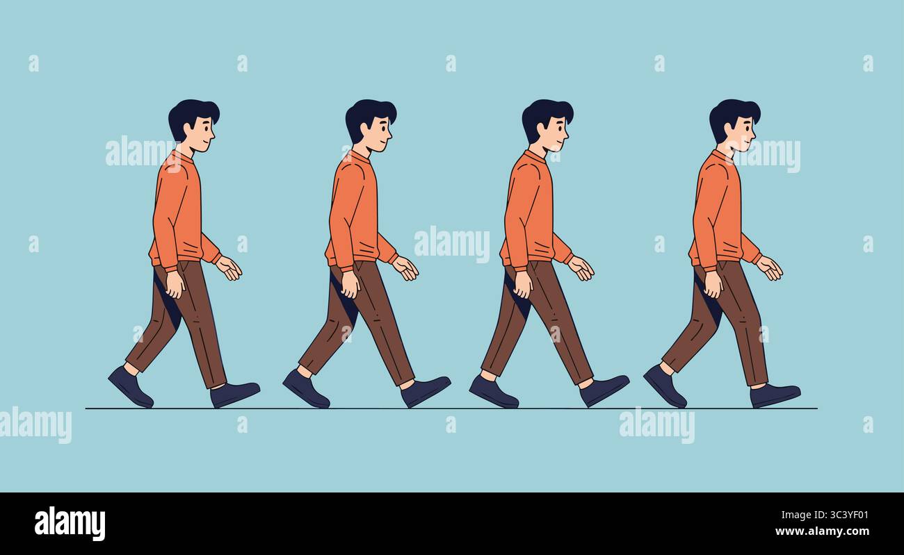 Pixel Art Animation Character Walking Cycle for Games and Digital Media ...