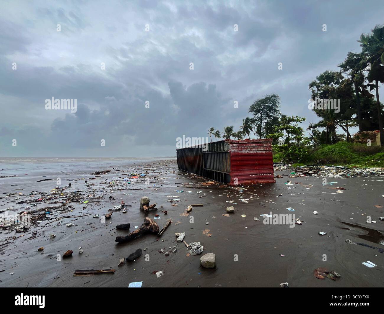 Shipping Container Washed Ashore at Kalamb Beach, Virar - Vasai – 22 ...