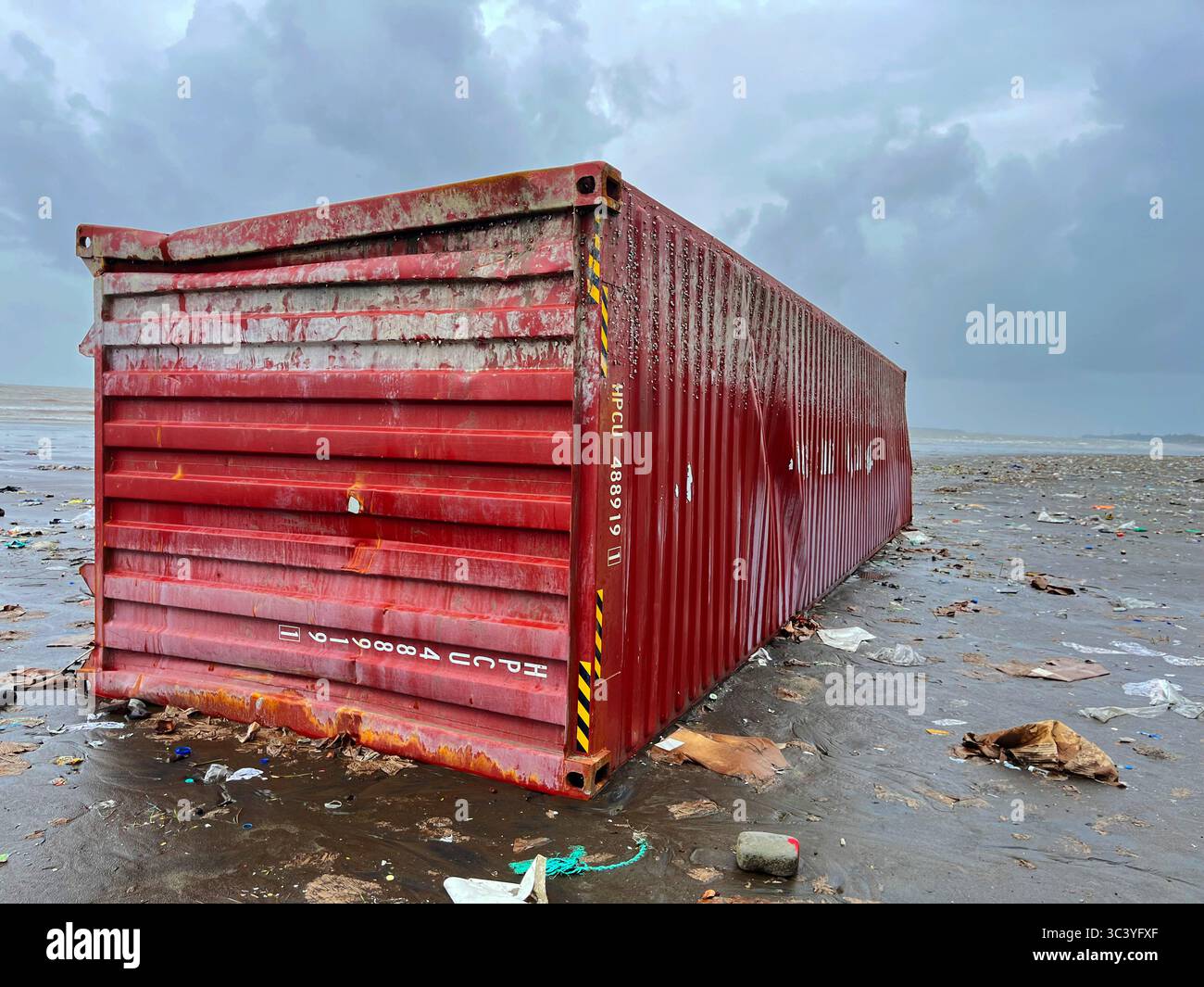 Shipping Container Washed Ashore at Kalamb Beach, Virar - Vasai – 22 ...