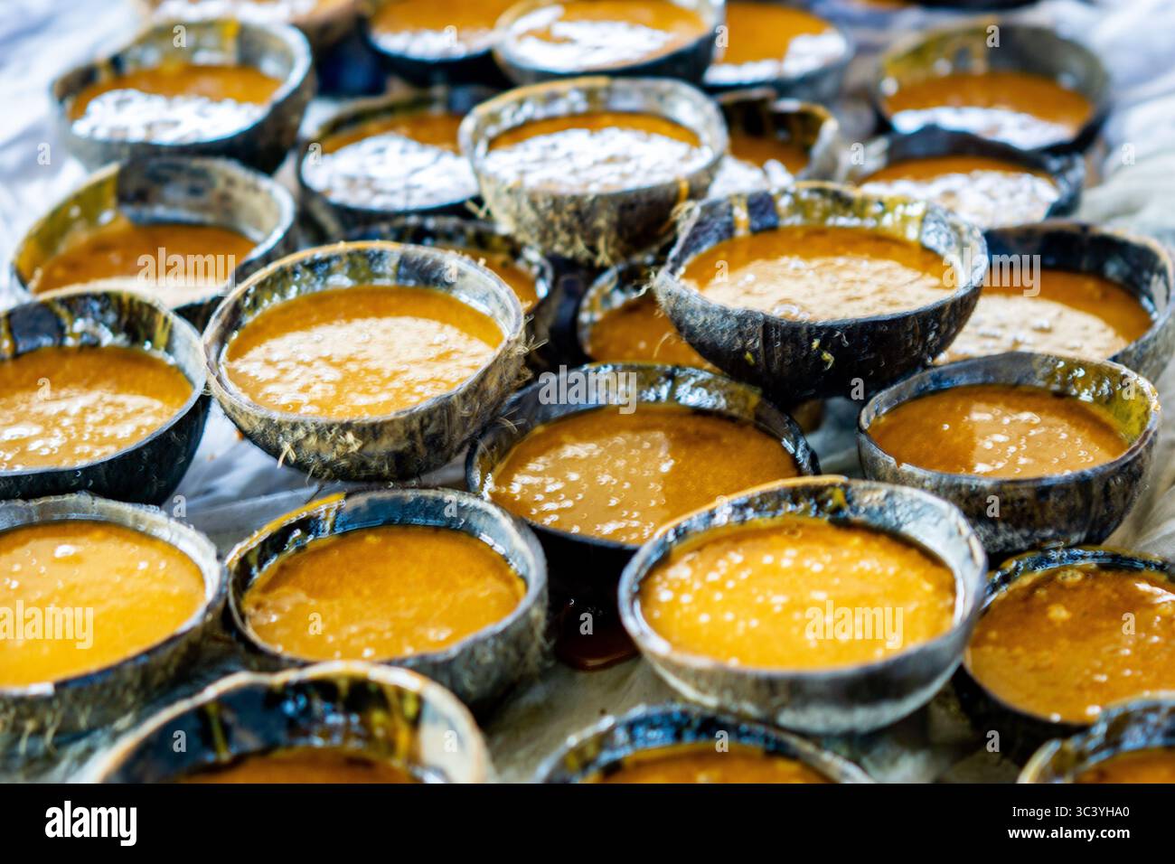The process of making brown sugar. Brown sugar is made from sugar cane ...