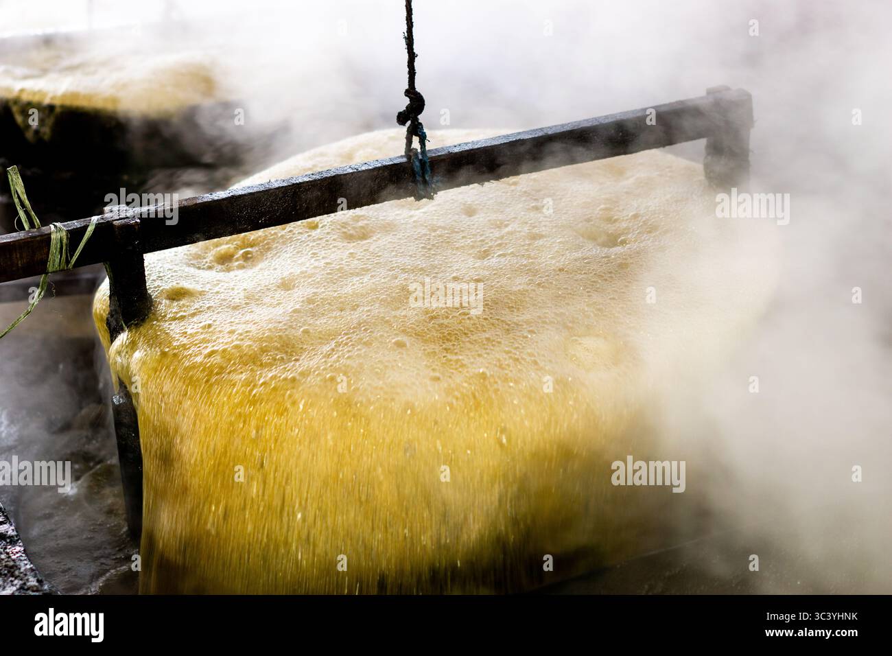 The process of making brown sugar. Brown sugar is made from sugar cane ...