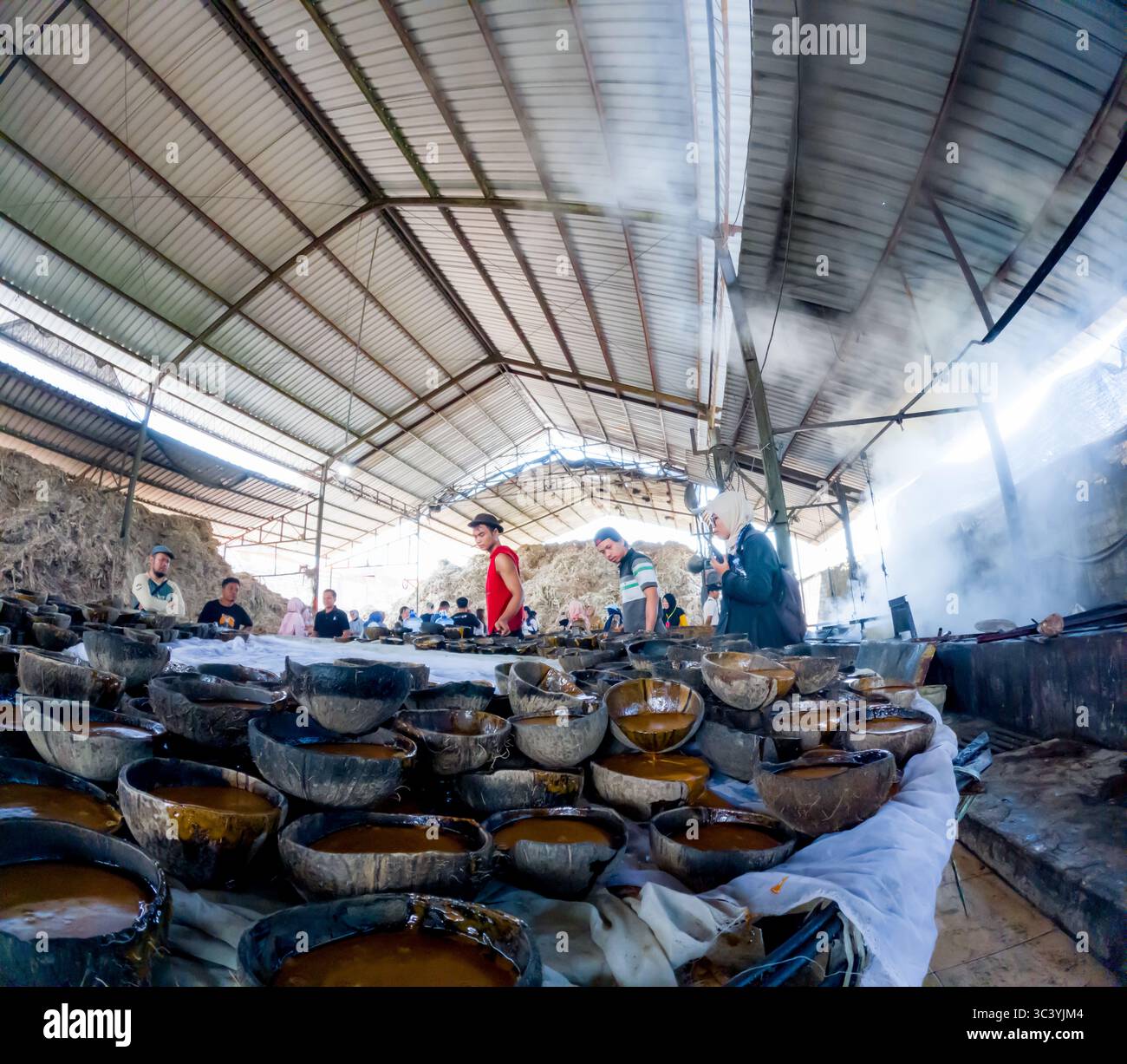 The process of making brown sugar. Brown sugar is made from sugar cane ...