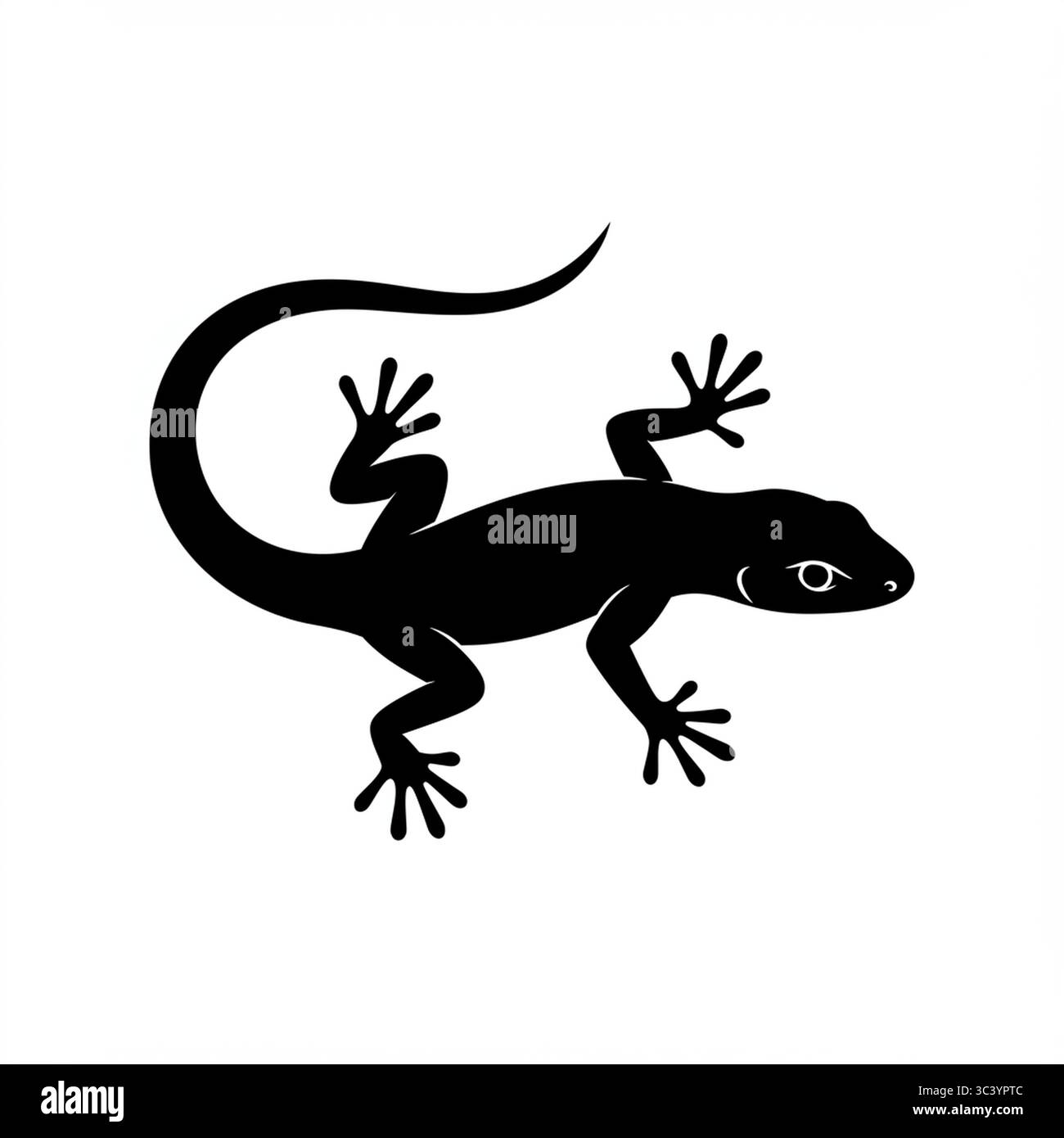 Black Lizard (Chepkeli) Graphic Icon – Vector Illustration Isolated on White Background Stock ...