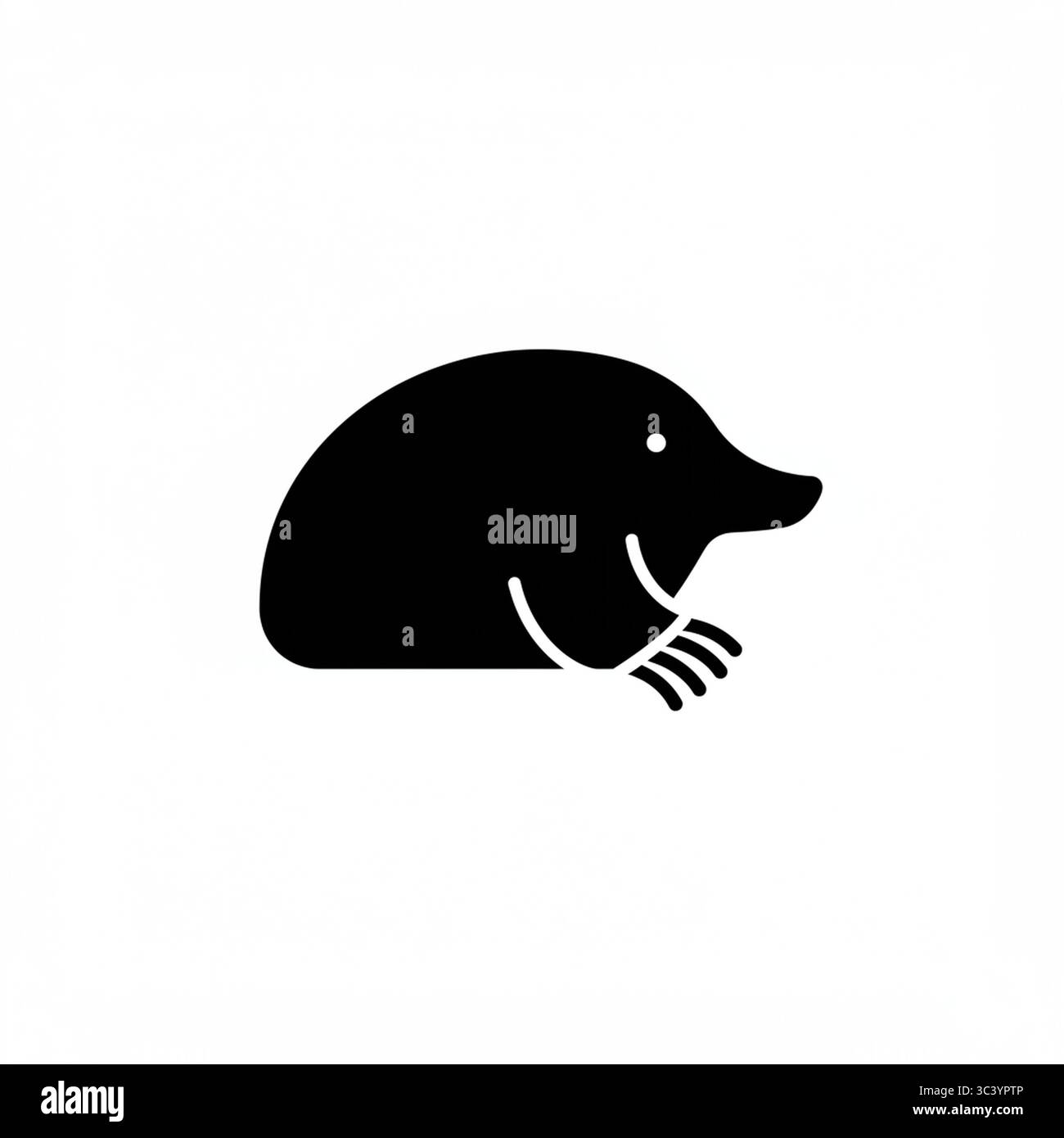 Black Mole Graphic Icon – Vector Illustration Isolated on White ...